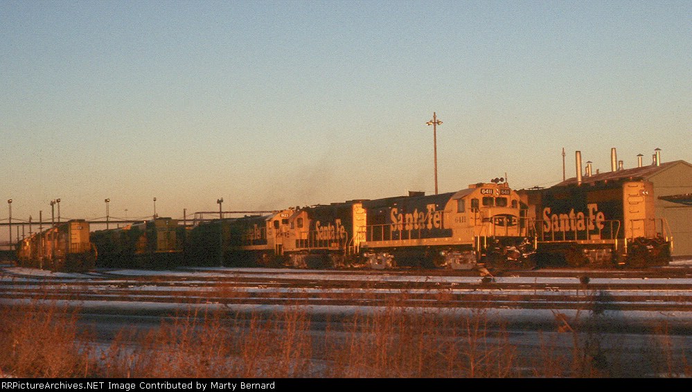 AT&SF 6411 Waiting with in Corwith Yard